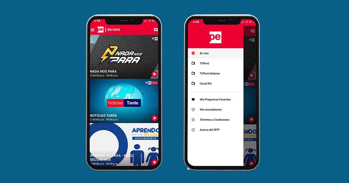 Casos de éxito - TV Perú App | Glajumedia